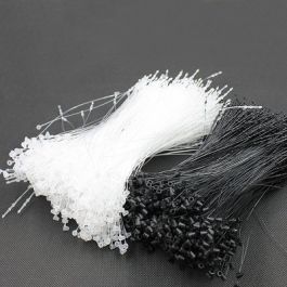 500pcs Loop Pin 7/9 Inch Transparent White or Black Loop Locks Plastic ...
